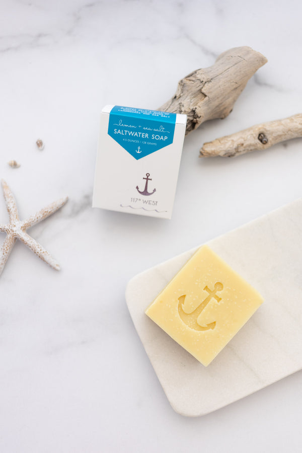 Saltwater Organic Bar Soap : Lemon + Sea Salt - 117º WEST / San Diego ...
